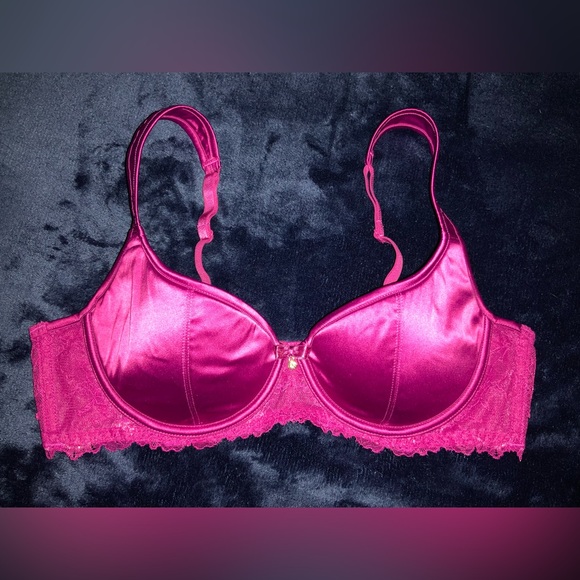 Adore Me | Intimates & Sleepwear | Adore Me Bra Fuchsia Pink Satin And ...